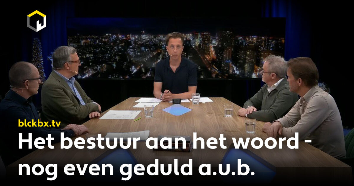 Bijzondere uitzending blckbx today - nog even geduld | blckbx